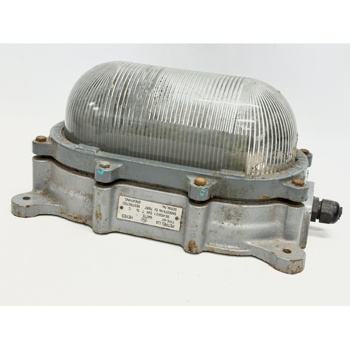 2 large vintage bulkhead lights and a ships nautical light. Simplex ...