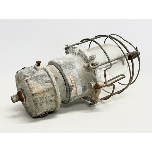 2 large vintage bulkhead lights and a ships nautical light. Simplex ...