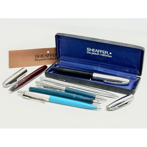 A Collection Of Pens Sheaffer X2 Parker X1 Conway Stewart X2 Paper