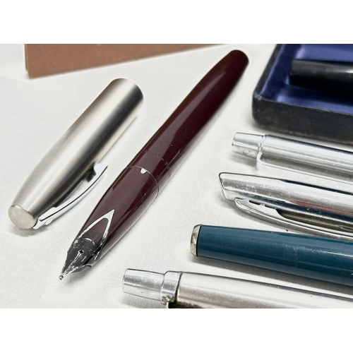 A Collection Of Pens Sheaffer X2 Parker X1 Conway Stewart X2 Paper