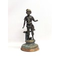 A large vintage brass figure. 44cm