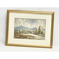 A watercolour by George Farrell. 36.5x24cm. Frame 55x42.5cm