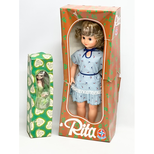2 vintage dolls with boxes. An Estrela ‘Rita’ doll 68cm. The Worlds ...