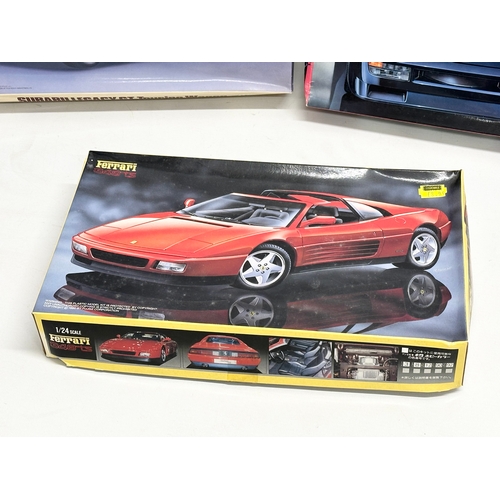 3 unused model car kits in boxes. Ferrari 348ts. Koenig Specials ...