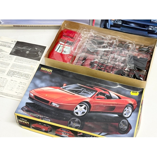 3 unused model car kits in boxes. Ferrari 348ts. Koenig Specials ...