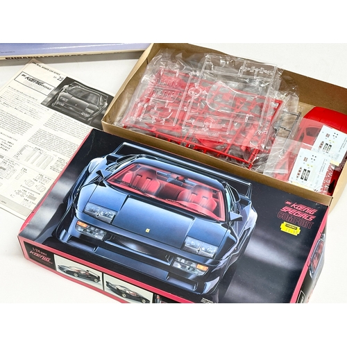 3 unused model car kits in boxes. Ferrari 348ts. Koenig Specials ...