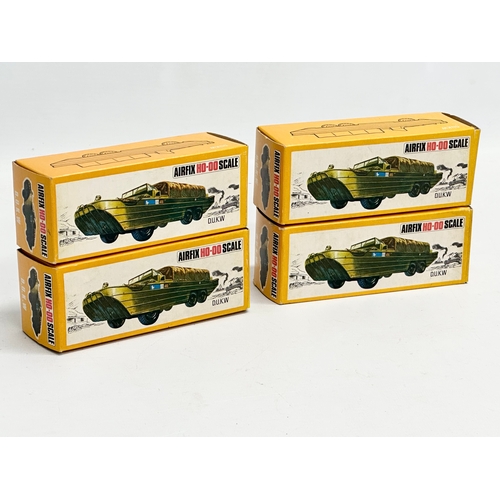 4 boxes of vintage Airfix H0-00 Scale model kits. D.U.K.W