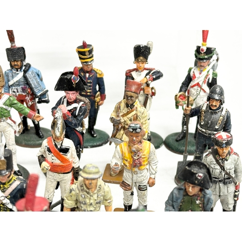 A collection of metal Del Prado model soldiers.