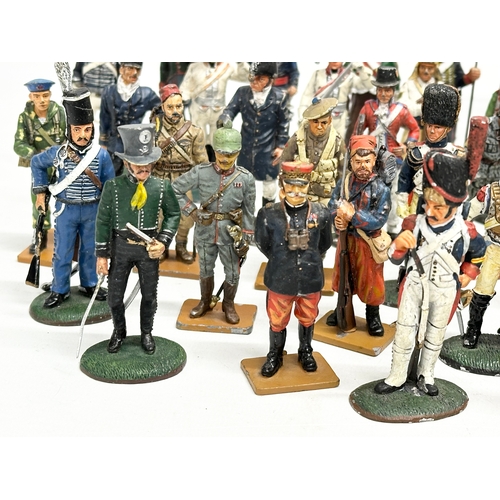 A collection of metal Del Prado model soldiers.
