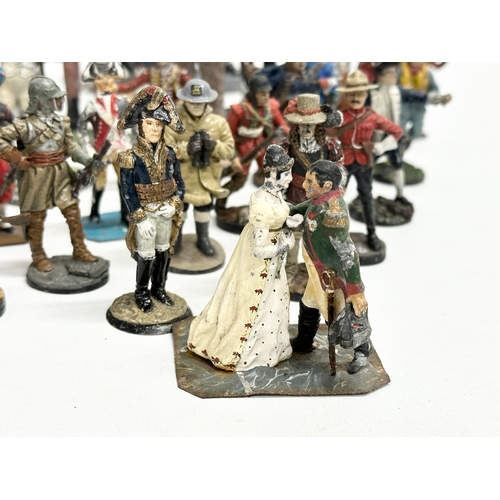 A collection of vintage metal model soldiers. 13 Limited Edition ...