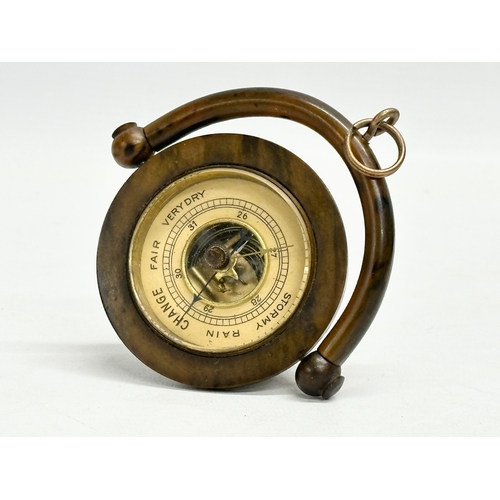 3 barometers. A late 19th/early 20th century German barometer 10.5x13cm ...