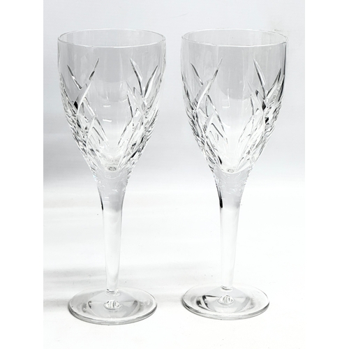 A pair of large Waterford Crystal ‘John Rocha’ wine glasses with box. 23cm