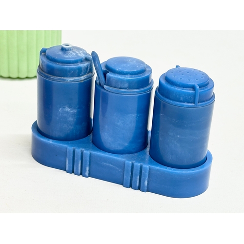 A collection of Bakelite. Melaware Melmex Melamine cruet set, A Bex ...