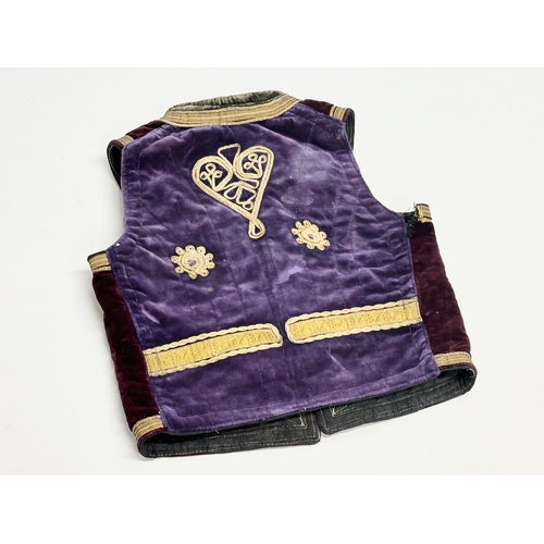 A vintage Middle Eastern embroidered vest.