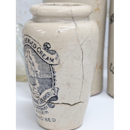 A collection of late 19th / early 20th century glass and stone bottles ...