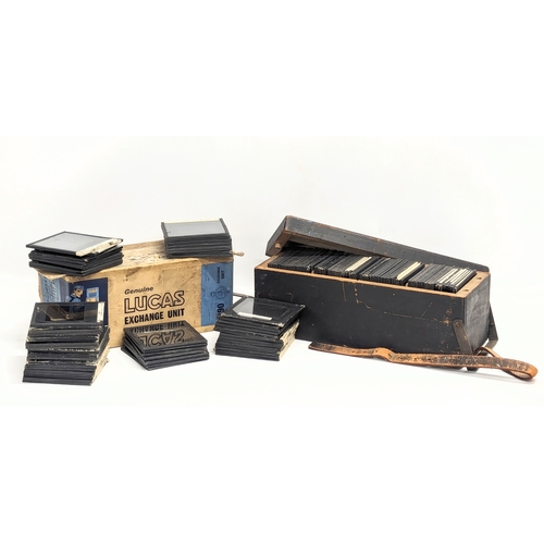 A collection of vintage projector slides, circa 1950s. England ...