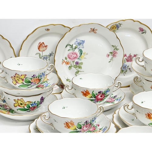 A Herend Hvngary hand painted 24 piece dinner service. Early 20th ...