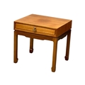 A Legate Furniture Mid Century teak double sided lamp table. 53x46x52cm 6