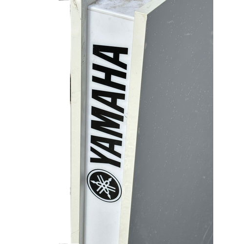 A large light up Yamaha music shop display board. 156x117cm