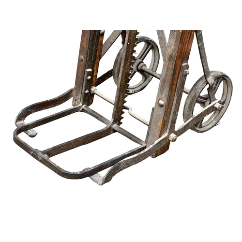 A large vintage Sack Truck/Sack Lift. 158cm closed. 1
