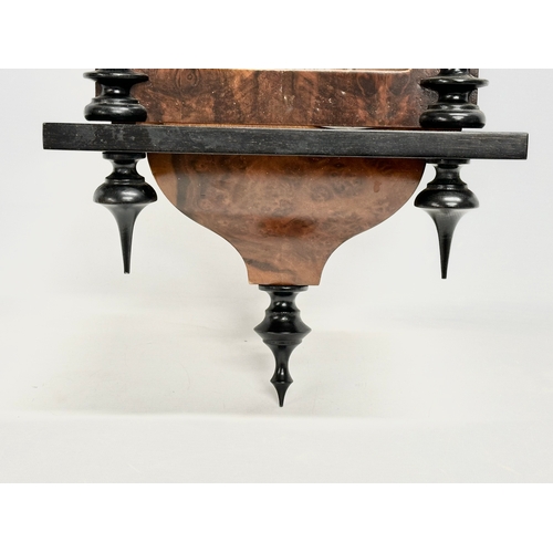 A good quality Victorian style Burr Walnut and mahogany Vienna wall ...
