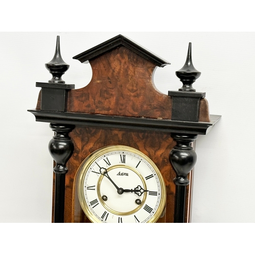 A good quality Victorian style Burr Walnut and mahogany Vienna wall ...