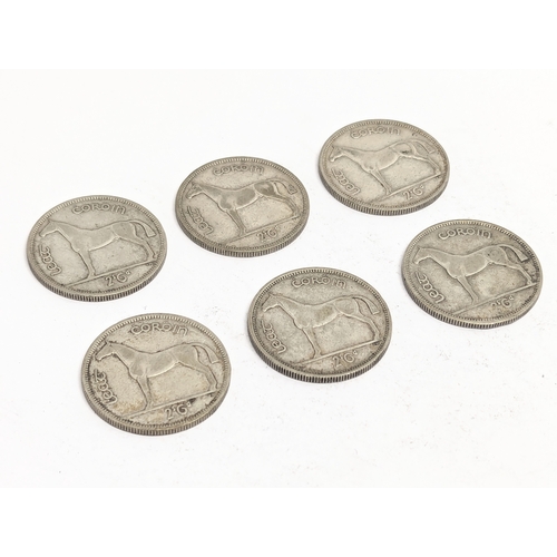 A quantity of 1940 Irish silver Half-Crowns. Total weight 84.4g