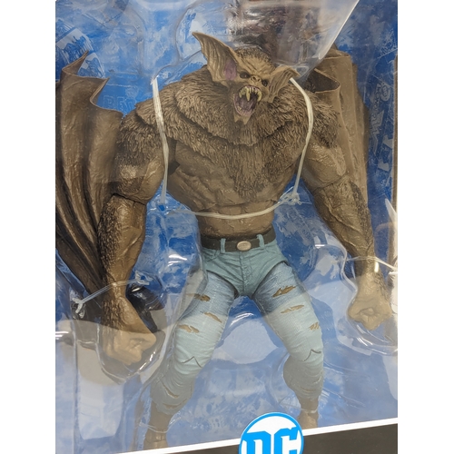 A DC Multiverse figure of Man-Bat, DC Rebirth. Box measures 23x30cm