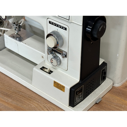 A vintage Toyota sewing machine. Model 8000.