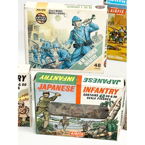 5 boxes of vintage Airfix HO-OO scale soldiers. Airfix Russian Infantry ...