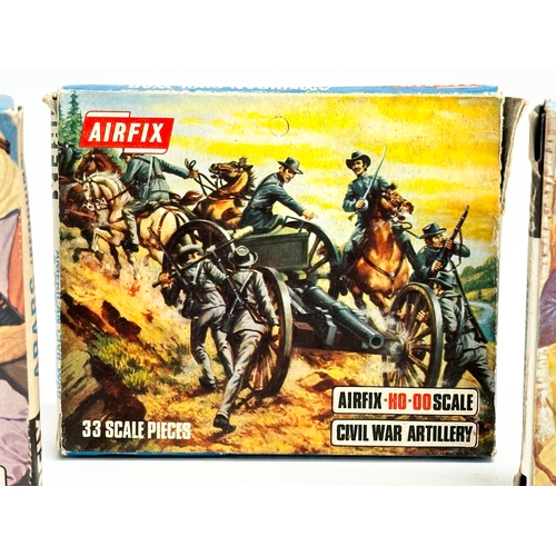 3 boxes of vintage Airfix HO-OO scale soldiers. Airfix Union Infantry ...