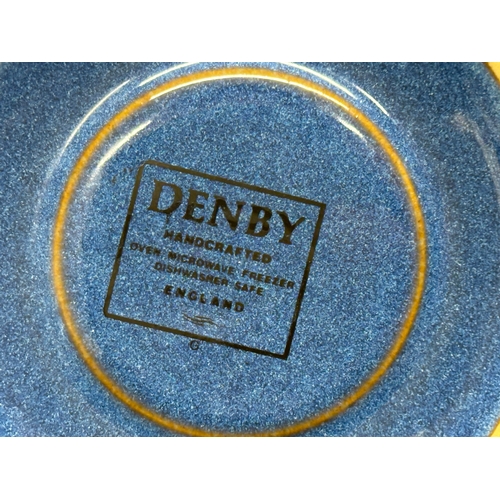 A 49 piece Denby Classic Kitchenware ‘Imperial Blue’ dinner service. 9 ...