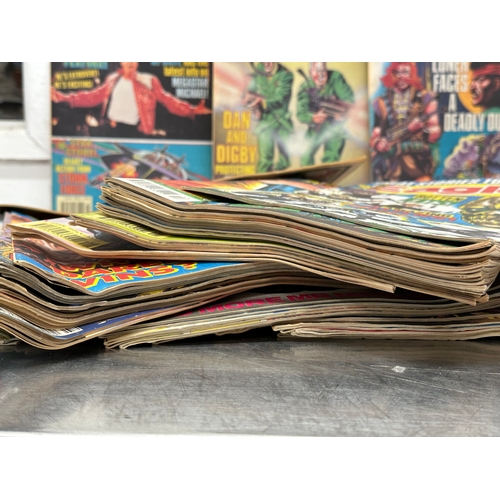 A large collection of Eagle comic magazines.