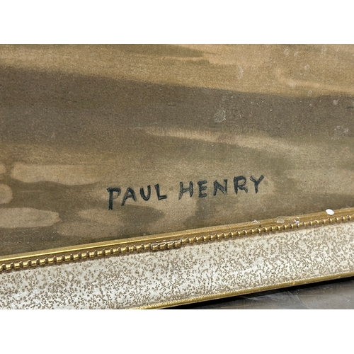 A vintage Paul Henry print. 60x60cm