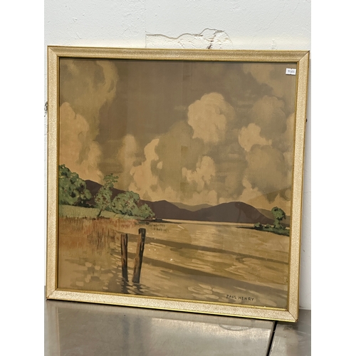 A vintage Paul Henry print. 60x60cm