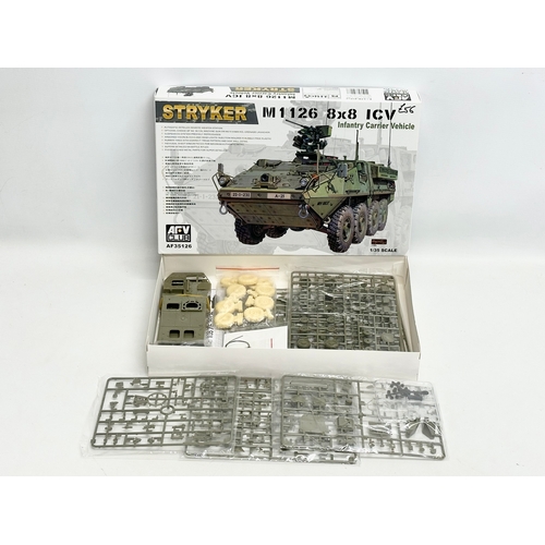 An unused AFV Club Stryker M1 126 8x8 ICV. Infantry Carrier Vehicle.