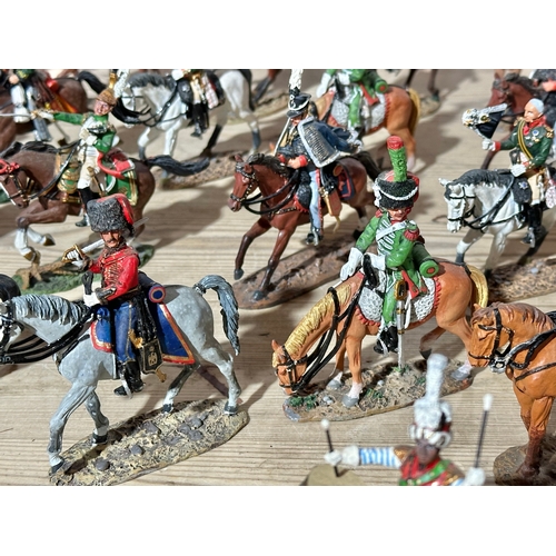 A collection of Del Prado mounted soldiers.