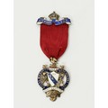 A Masonic silver and enamel jewel. 1904. Kenning & Son, London. G.K & S.