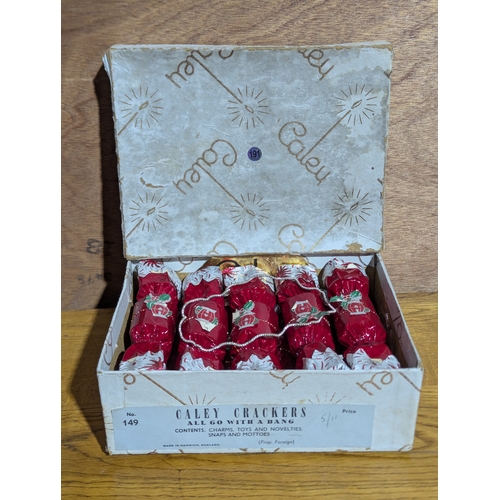 Quantity of vintage Caley Crackers in box