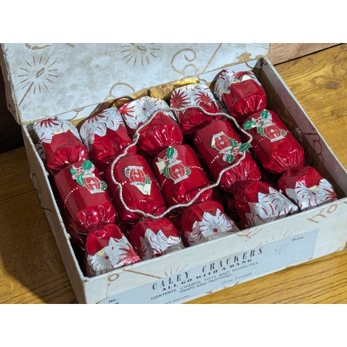 Quantity of vintage Caley Crackers in box