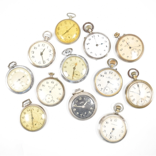 A collection of vintage and antique pocket watches. The lot to include ...