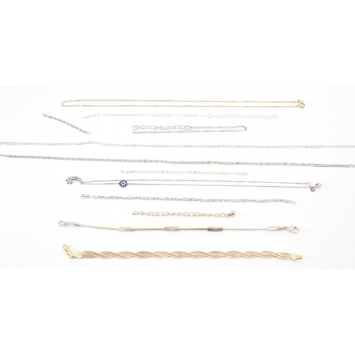 A collection of silver & white metal jewellery. The lot to include ...