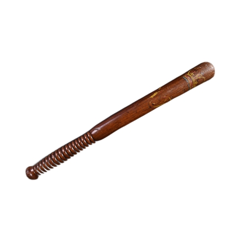 A 19th Century Victorian Police Constabulary wooden truncheon / baton ...
