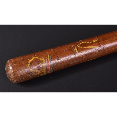 A 19th Century Victorian Police Constabulary wooden truncheon / baton ...