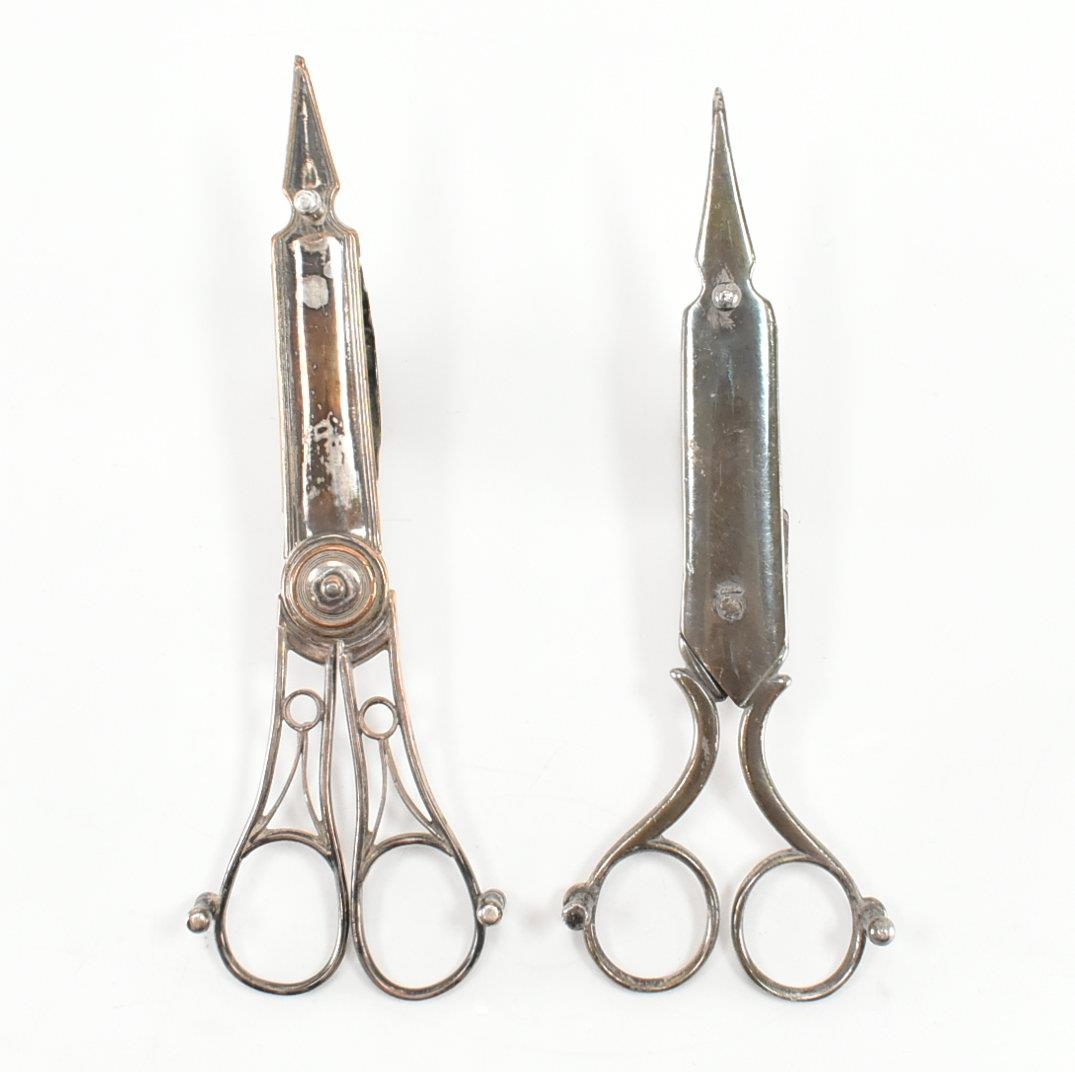 Two pairs of candle wick scissors. A pair of Georgian Old Sheffield ...