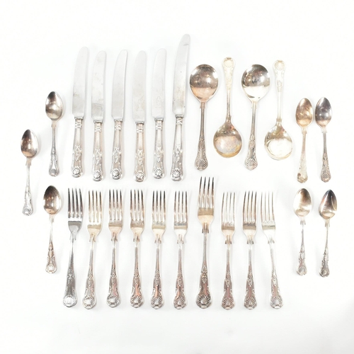 A part set of silver plated George Butler & Co Kings pattern cutlery ...