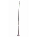 A large silver plated buisine heraldic horn. The horn marked Besson 6 ...