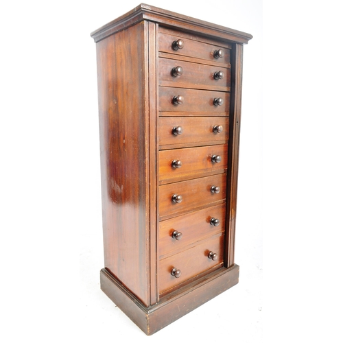 A Victorian 19th century mahogany Wellington eight drawers chest of ...
