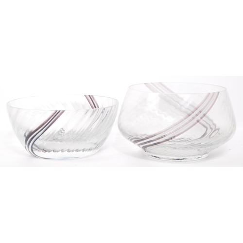 A collection of Caithness Crystal glass with Panache pattern in black ...