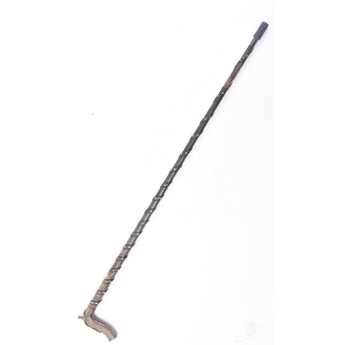 A 19th century Anglo-Indian sectional horn and bone walking stick cane ...